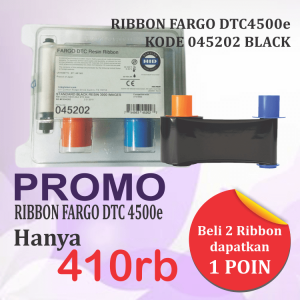 Ribbon Fargo hitam 045202 untuk Type Printer DTC 4500e